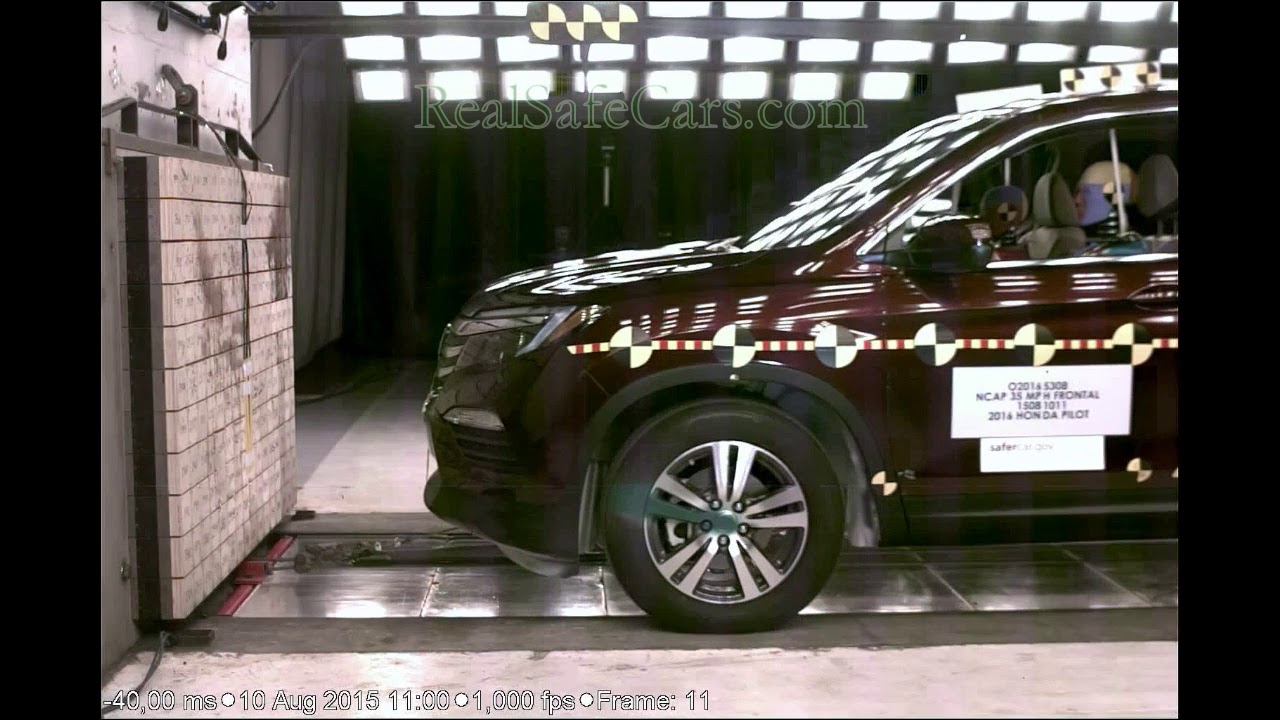 Honda Pilot (2016-2019) Crash Tests (Side-Pole, Front, Side) - YouTube