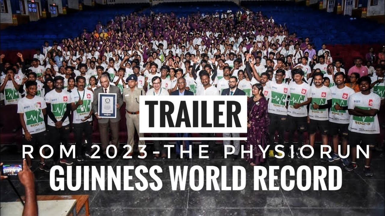ROM 2023-The physiorun | Guinness World record | SRM University | World ...