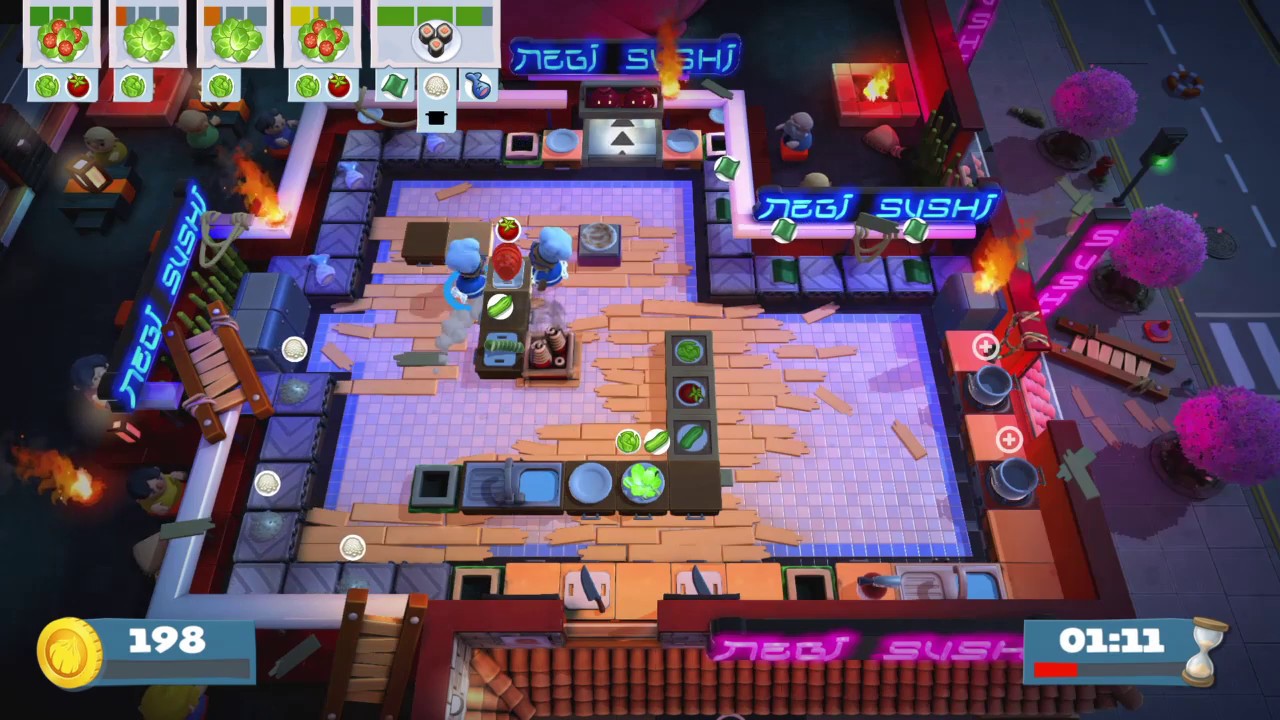 Overcooked 2 Level 1-6 Hot Air Balloon - YouTube