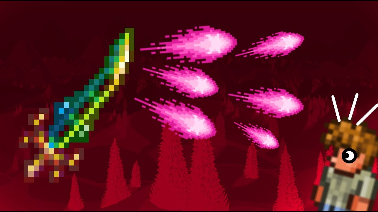 Terraria Cursed Images Terra Blade But with Starwrath Projectiles ...