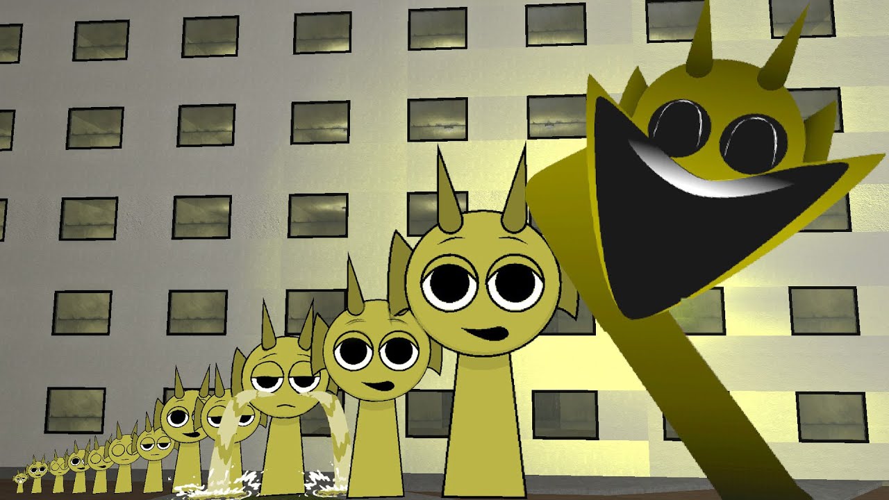 All Sizes Of Sprunki Mustard Durple want me to help them! - YouTube