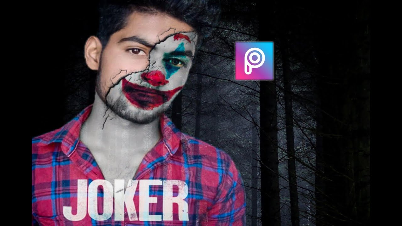 JOKER Face 🔥| How to make joker face | PicsArt editing tutorial - YouTube