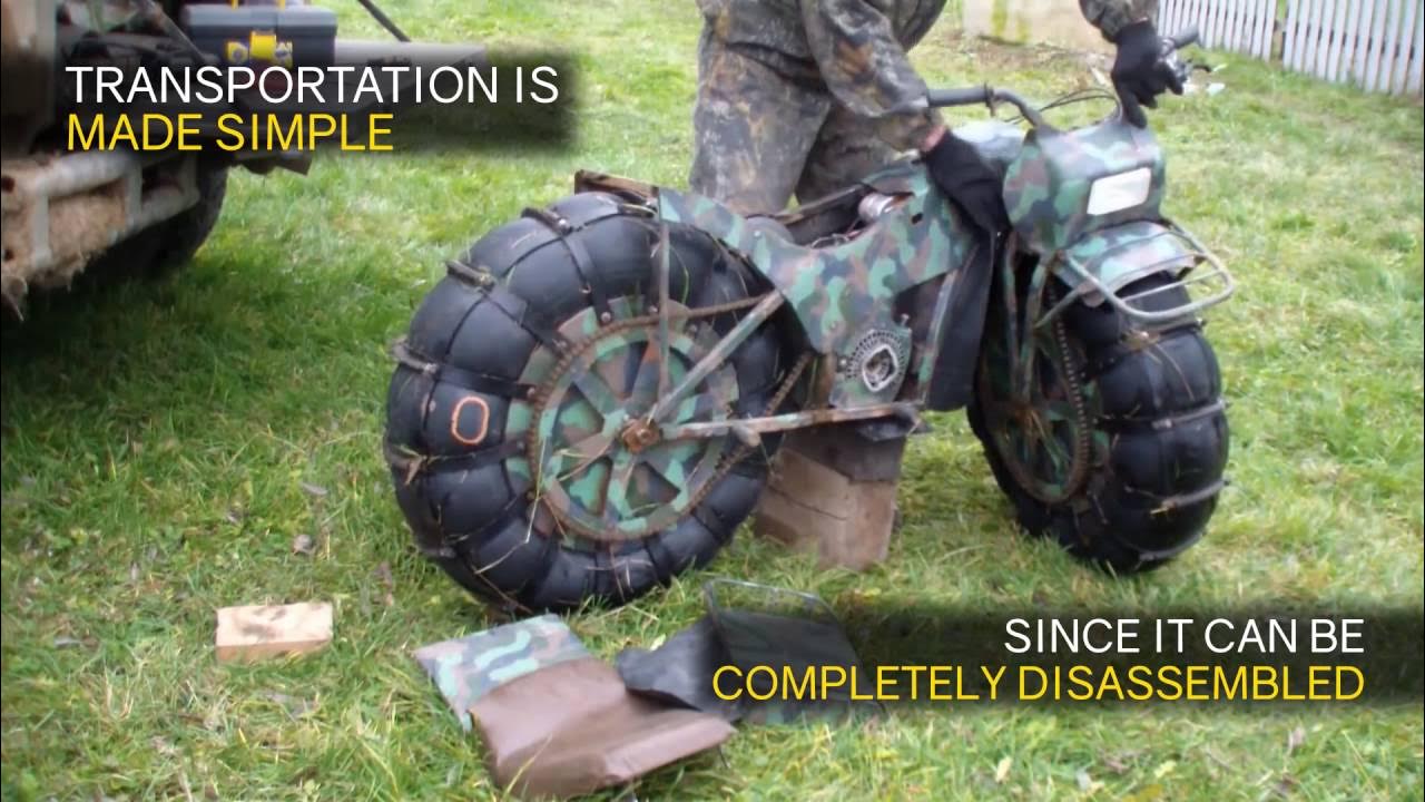 Taurus 2x2 2WD Foldable (Russian Made) Motorcycle - YouTube