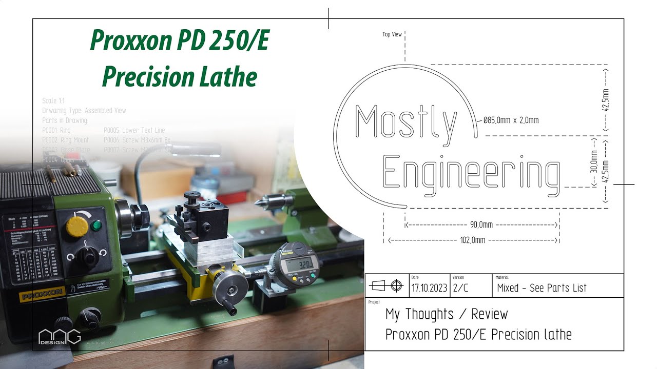 Proxxon PD 250/E Precision Lathe Review - My thoughts after using it for over a Year - YouTube