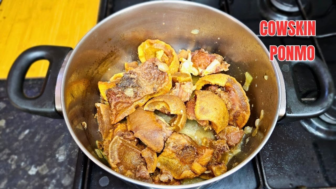 HOW TO BOIL PONMO NIGERIAN FOOD | HOW TO COOK COW SKIN MEAT | PONMO COW ...
