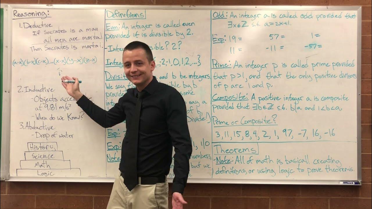 Lecture 1 (Discrete Math) Reasoning, Definitions, and Theorems - YouTube
