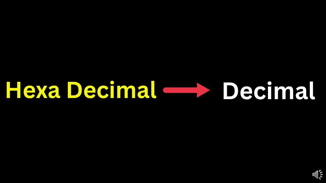 Hexadecimal to Decimal Conversion | Step by Step Explanation - YouTube