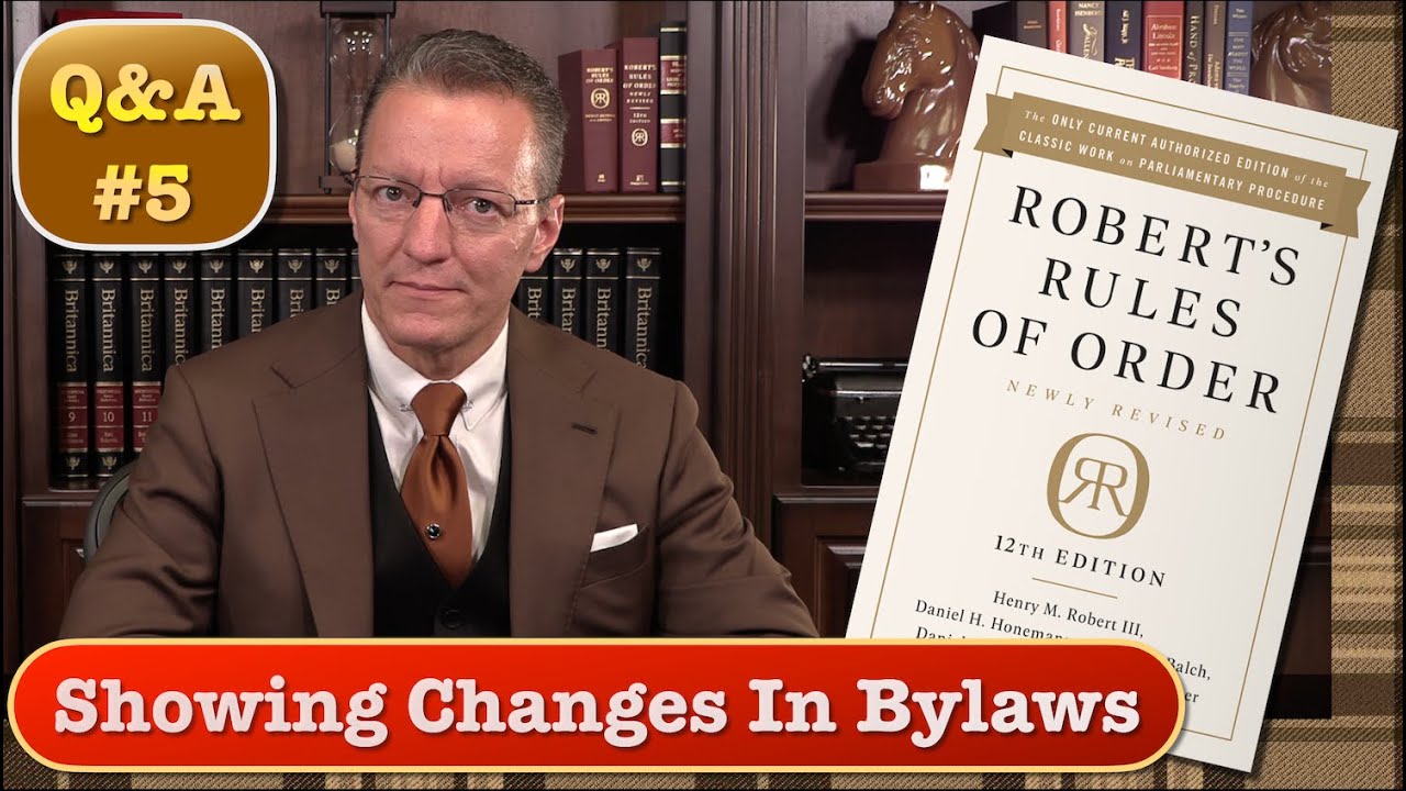 Changes To Copies Of The Bylaws After Bylaw Amendments - YouTube