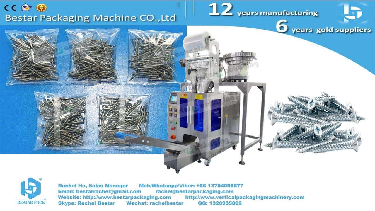 Long screws counting packing machine with two vibrations orbital ...