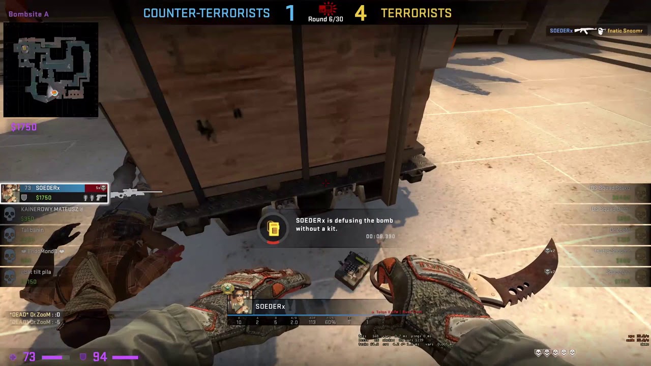 CSGO: EZ ACE (noobs) + Talon Knife Rust Coat Gameplay - YouTube