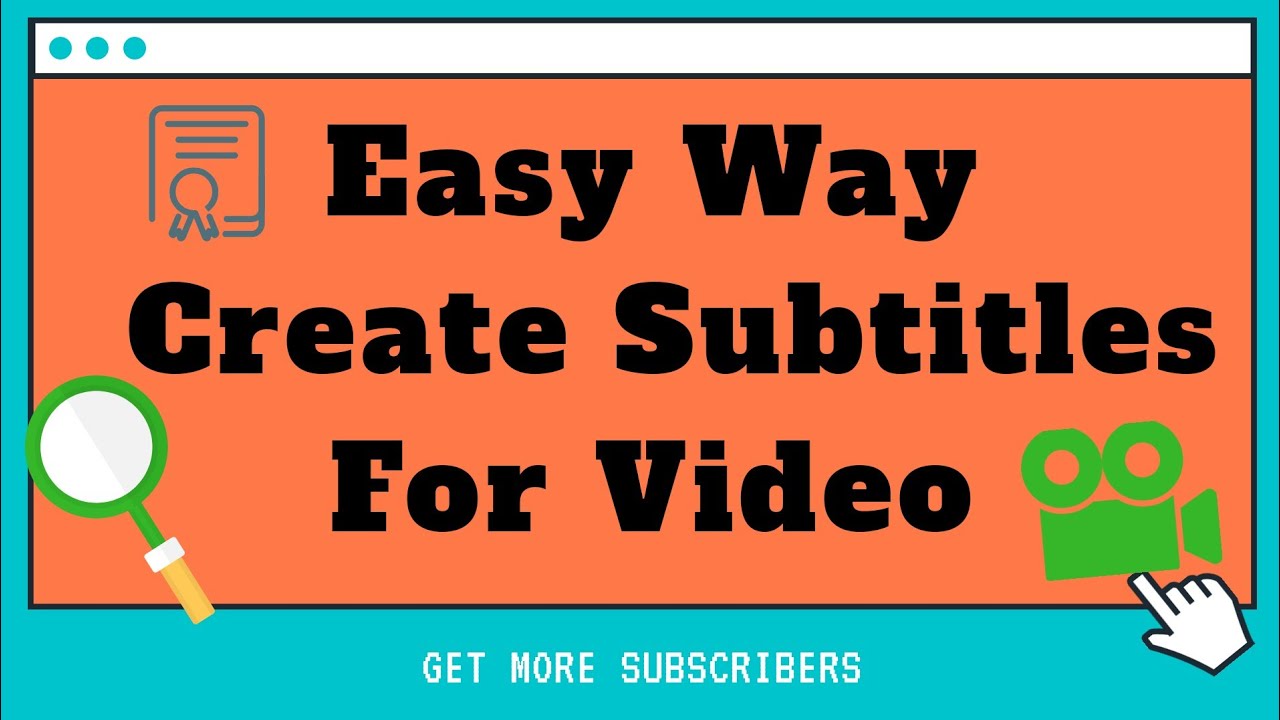 How To Make Subtitles For Videos | How To Create Subtitles For a Video ...