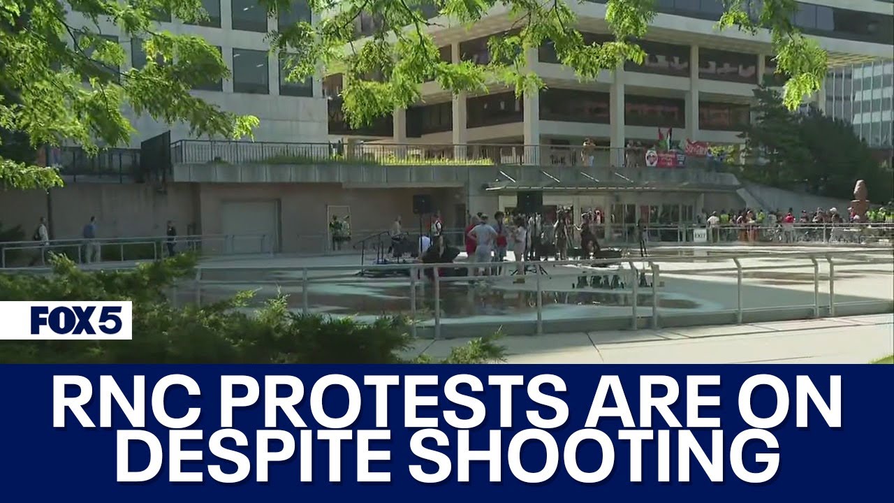 RNC PROTESTS ARE ON DESPITE SHOOTING AT TRUMP RALLY - YouTube