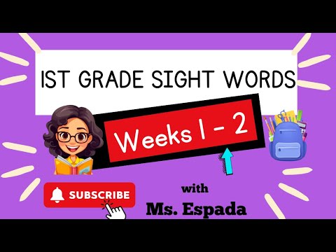 First Grade Sight Words Weeks 1-2 #education #kidslearning #letsplay# ...