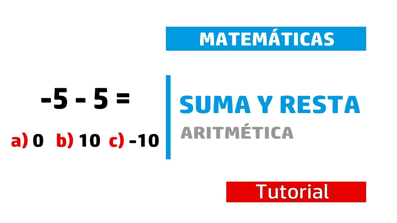 Suma y resta aritmética (Tutorial) - YouTube