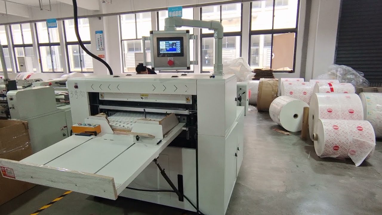 Conjoined Loading Paper Roll To Sheet Cutting Machine For Hamburge ...