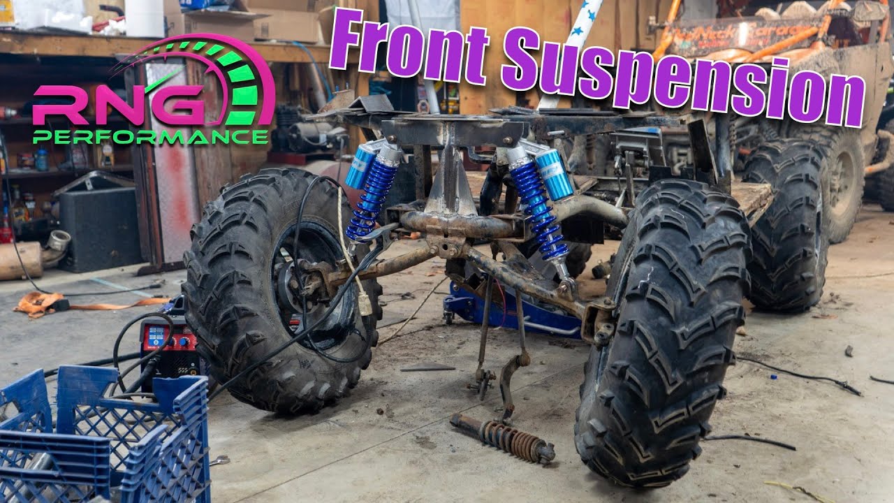 Golf Cart to Side By Side Mud Build PT 4 Front Suspension - YouTube