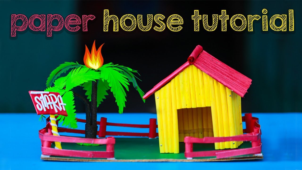 how to make attractive paper house - YouTube