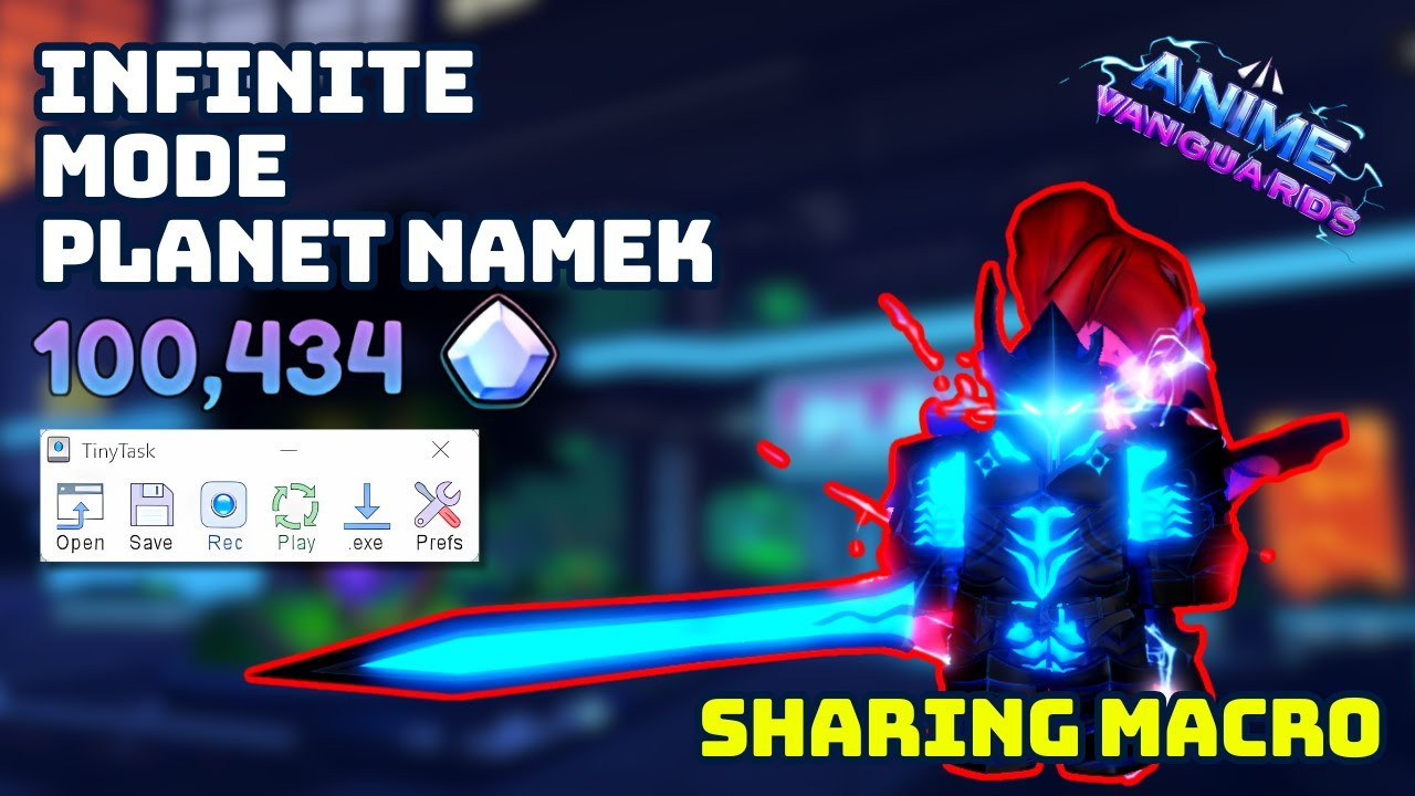 [SHARING MACRO] Farm Gems Infinite mode PLanet Namek in Anime Vanguards ...