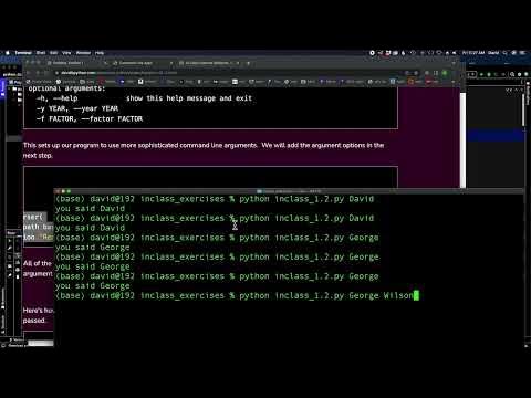 The Command Line and the argparse Module - YouTube