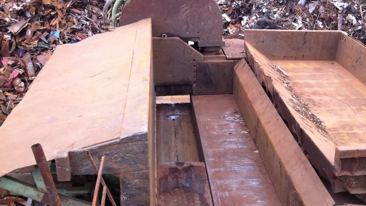 Sold: Leimbach 800T scrap shear - YouTube