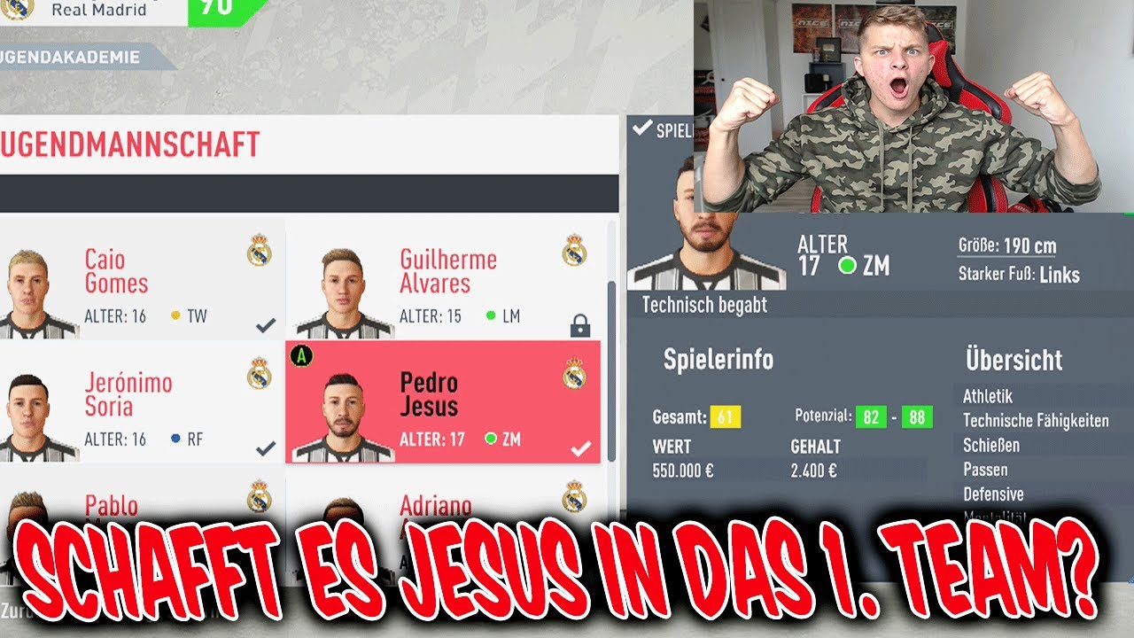 Schafft es Jugend Talent JESUS in unsere 1. Mannschaft? - Fifa 20 ...
