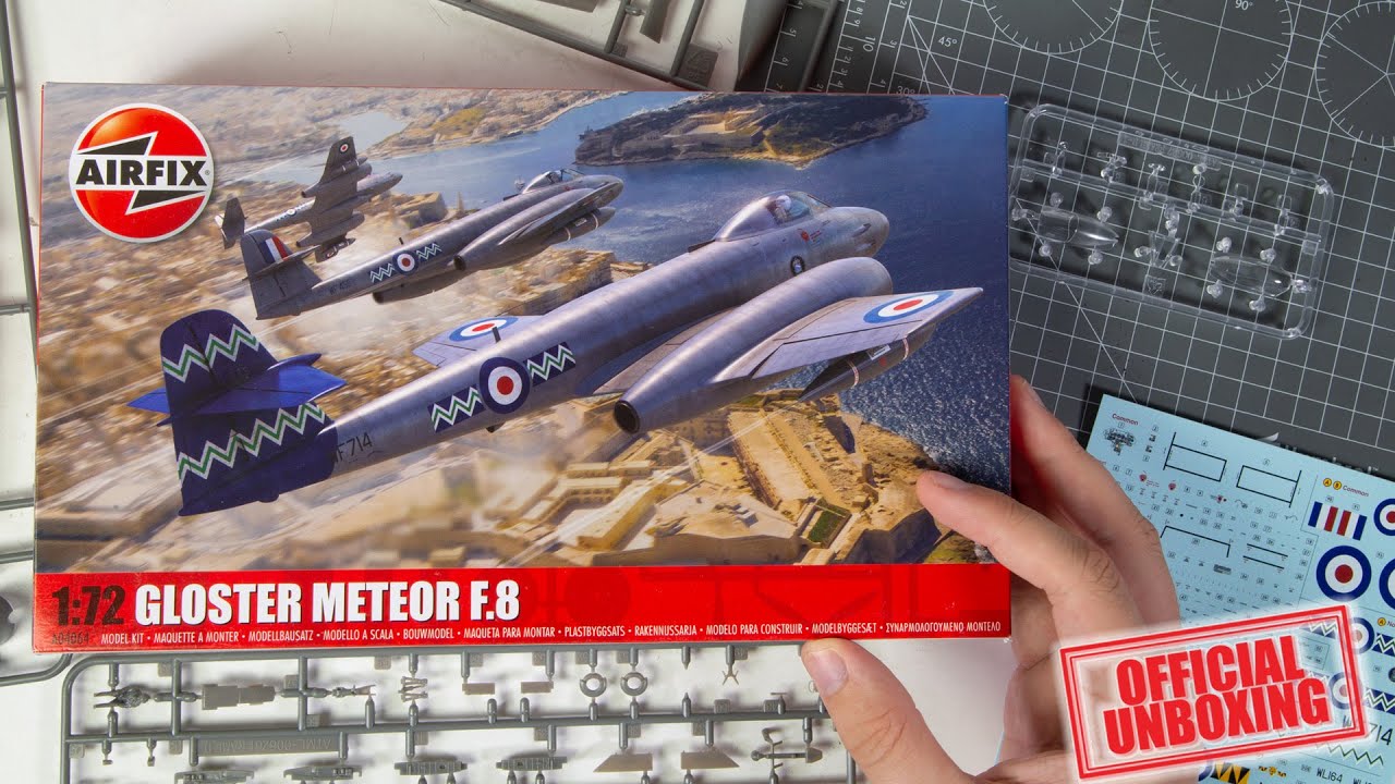 Official Unboxing - Airfix Gloster Meteor F.8 (A04064) - YouTube