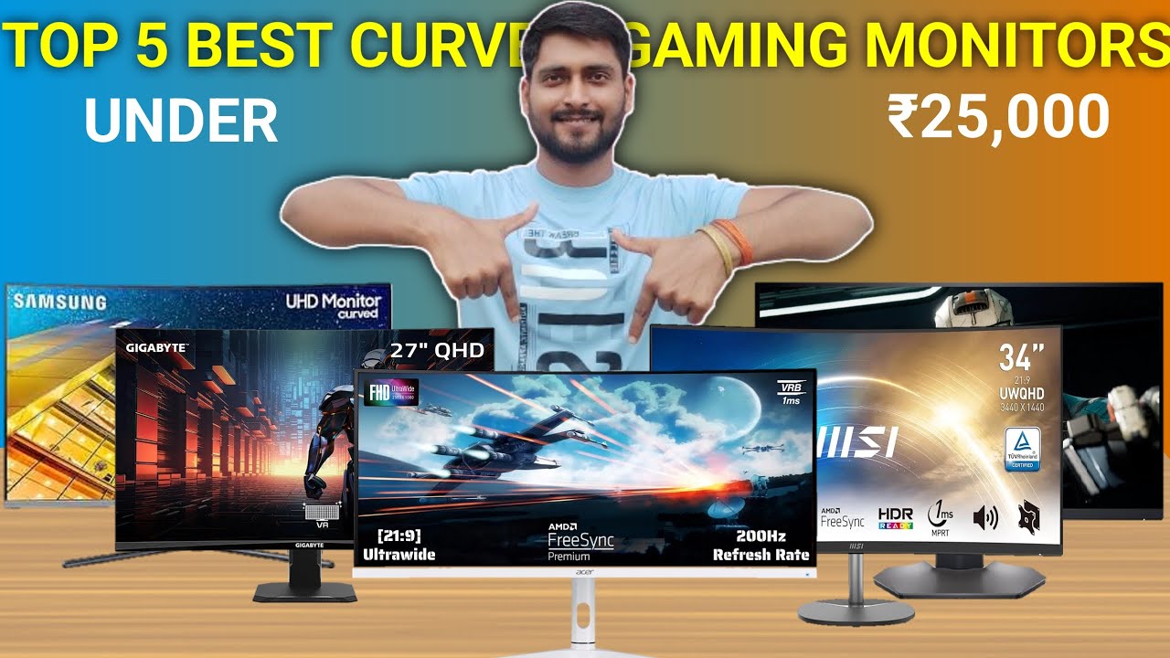 Top 5 Best Curved Gaming Monitor Under 25k In 2024 || Best 4k Curved ...