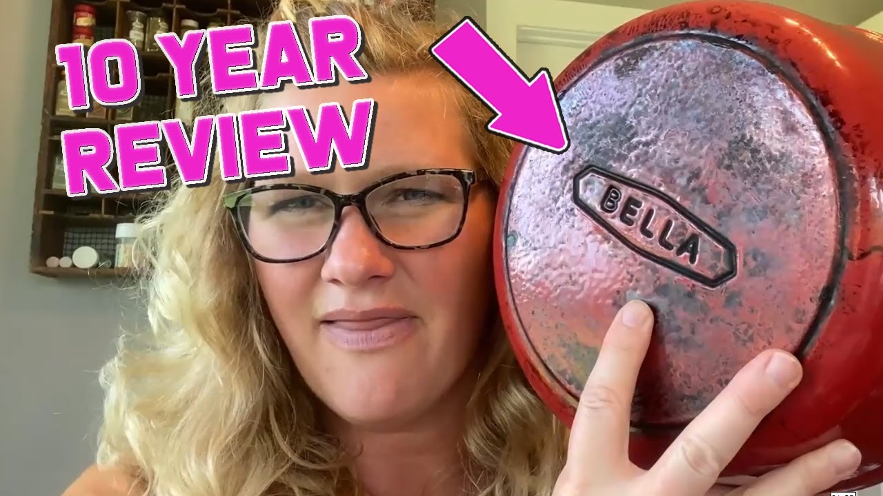 Review of Bella Casserole 2.75 Qt Enameled Cast Iron Pot - Red - YouTube