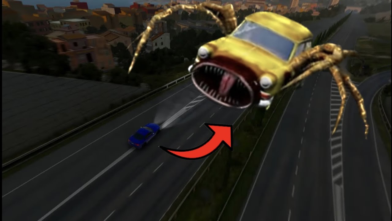 Car vs GIANT MONSTER | Epic Escape From The Car Eater | BeamNG Drive ...