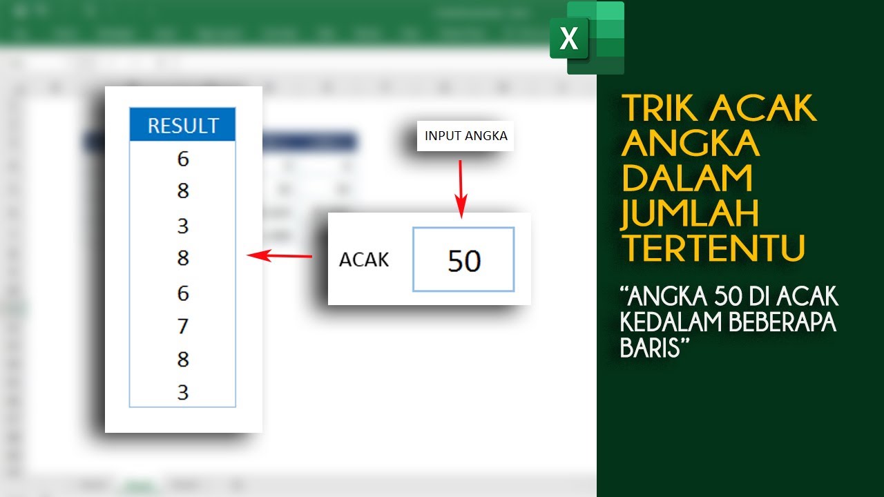 trik membagi angka secara acak dalam jumlah tertentu dengan excel - YouTube