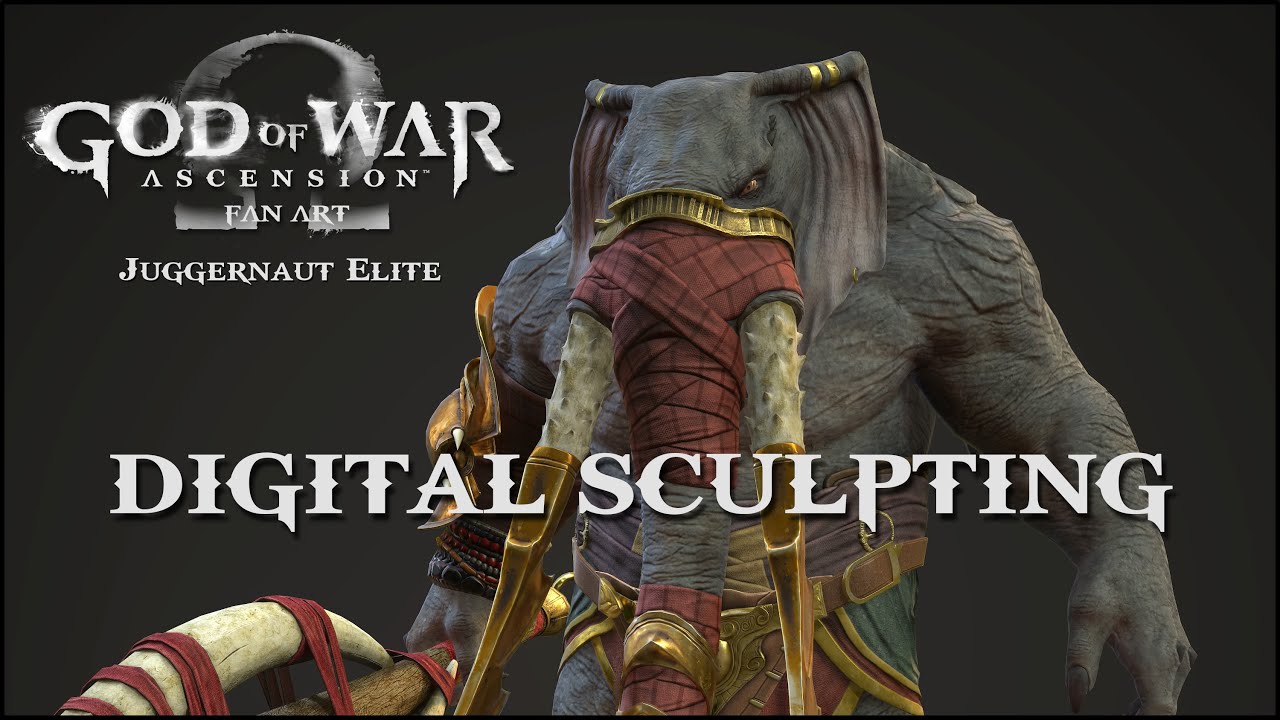 Sculpt of Juggernaut Elite - God of War Fan Art - YouTube