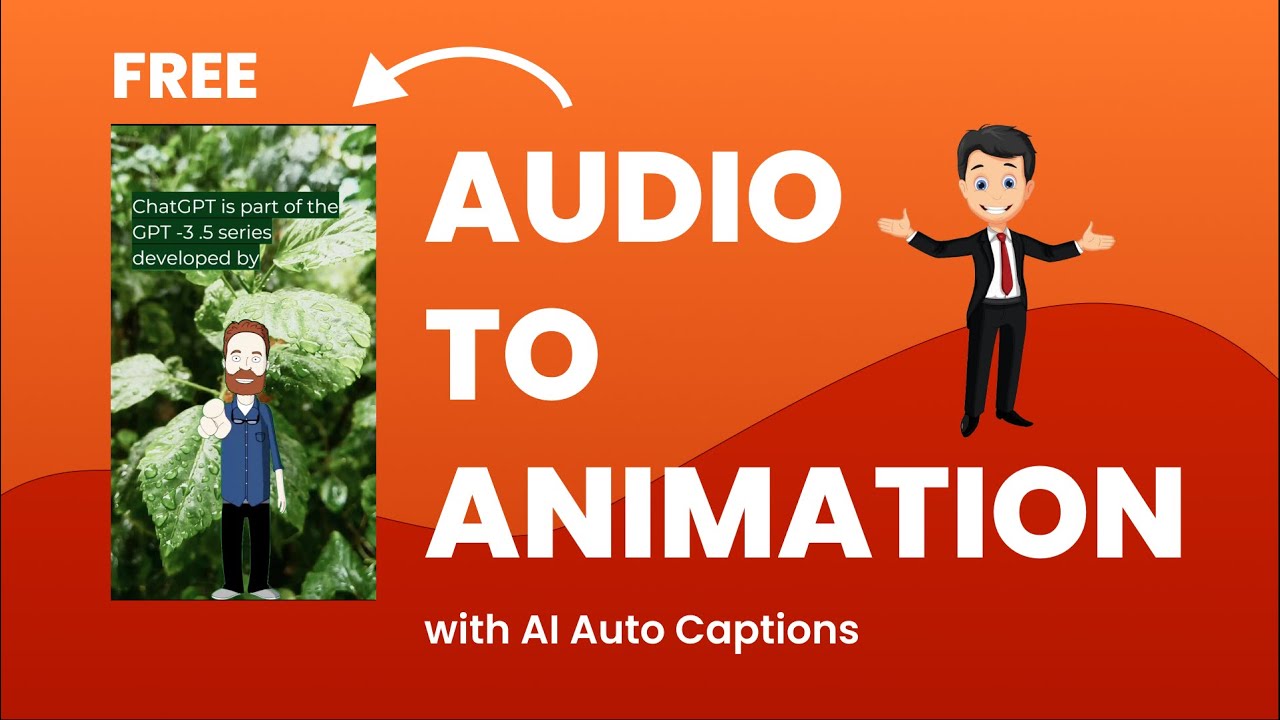 Turn Audio to animation video generator with auto captions free AI # ...