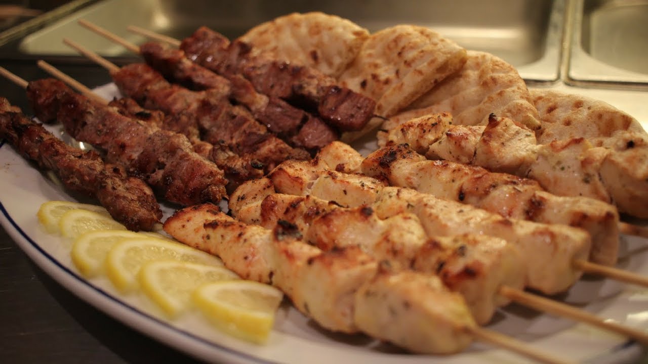How to make Greek Souvlaki (Chicken & Pork) Assyrian Dishes around the ...