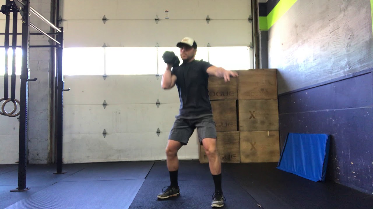 Single Arm DB Front Squat - YouTube