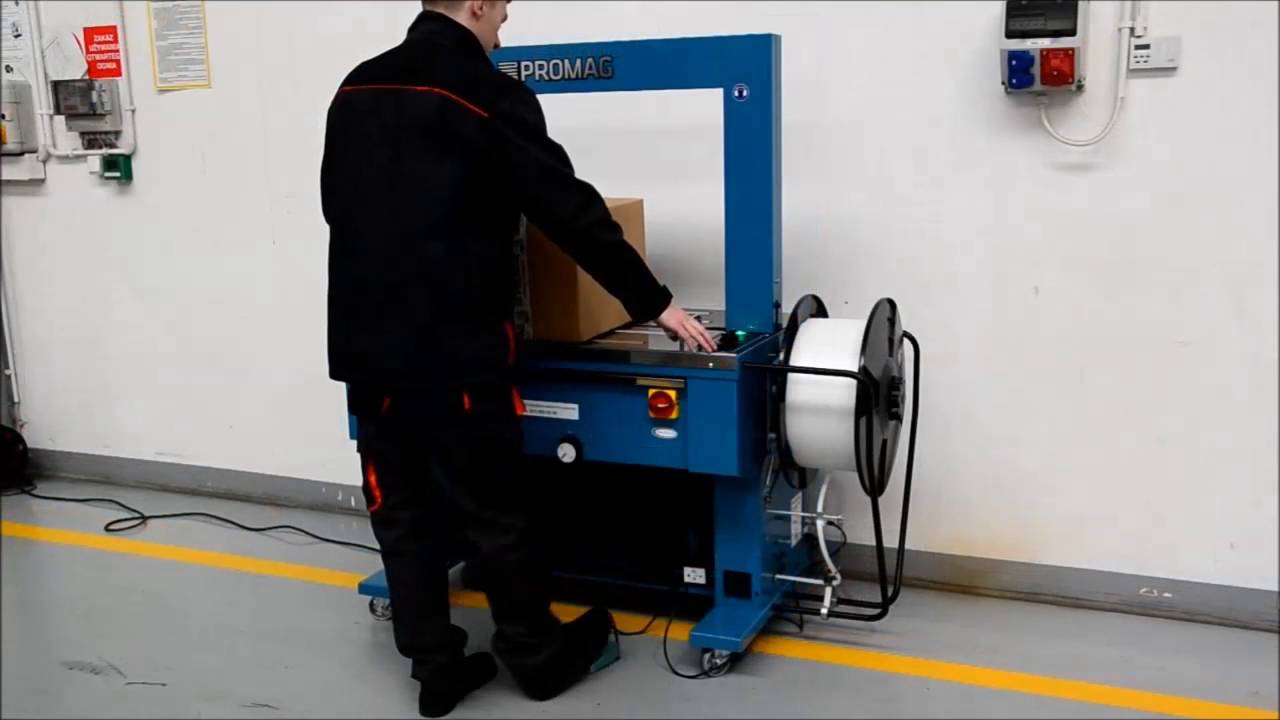 Automat do taśmowania PROMAG TP 6000 - Przygotowanie i praca - YouTube