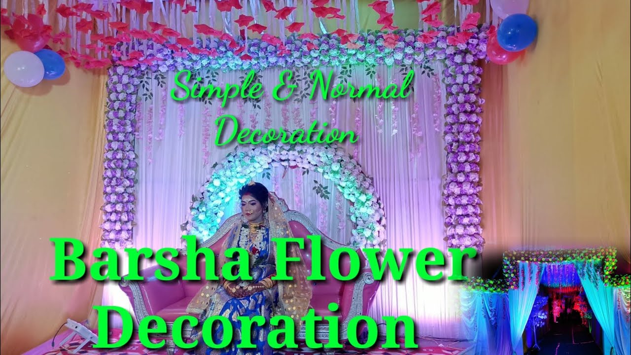 simple & Normal Decoration!! wedding decoration!! Reception decoration ...