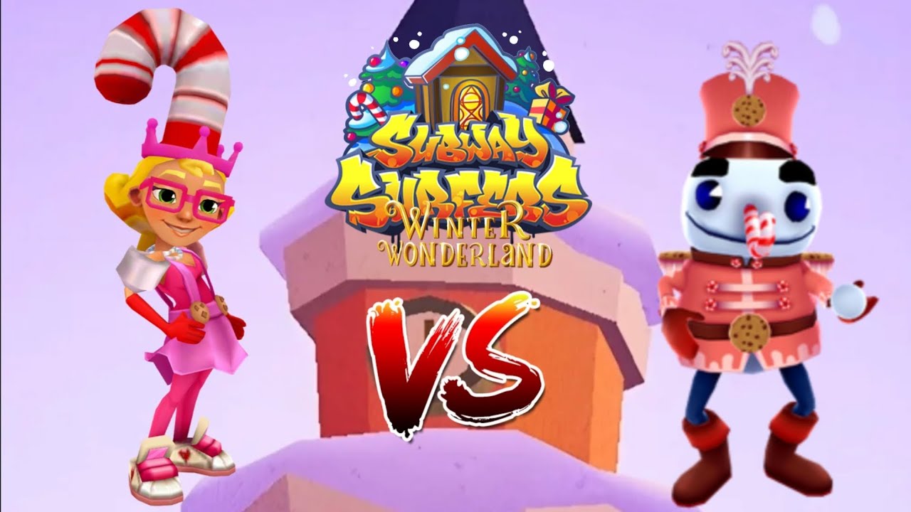 Subway surfers Elf Tricky (Candy outfit) vs Buddy (Candy outfit) - YouTube