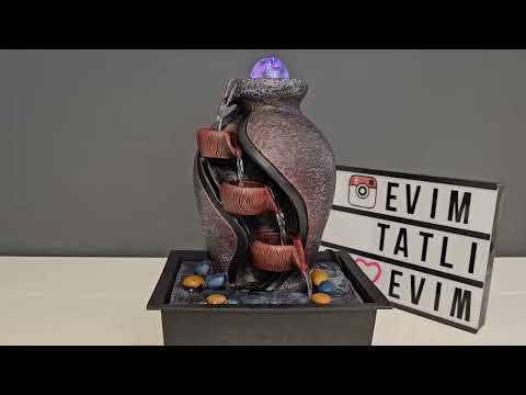 NIRVANA MASA ÜSTÜ SU ŞELALESİ LED IŞIKLI VE MOTORLU 35CM