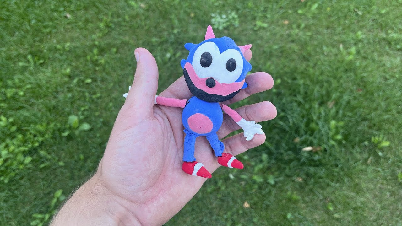 Kick.exe Sonic modeling from plasticine - YouTube