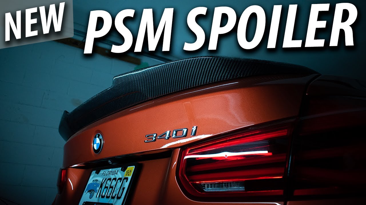 BMW F30 | PSM STYLE CARBON FIBER SPOILER INSTALL - YouTube