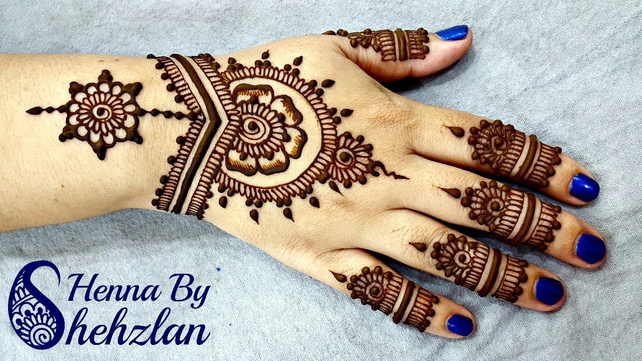 Henna By Shehzlan | How To Henna Tutorial #123 | Floral - YouTube