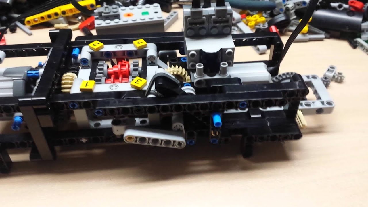 Lego 4 speeds sequential transmission - YouTube