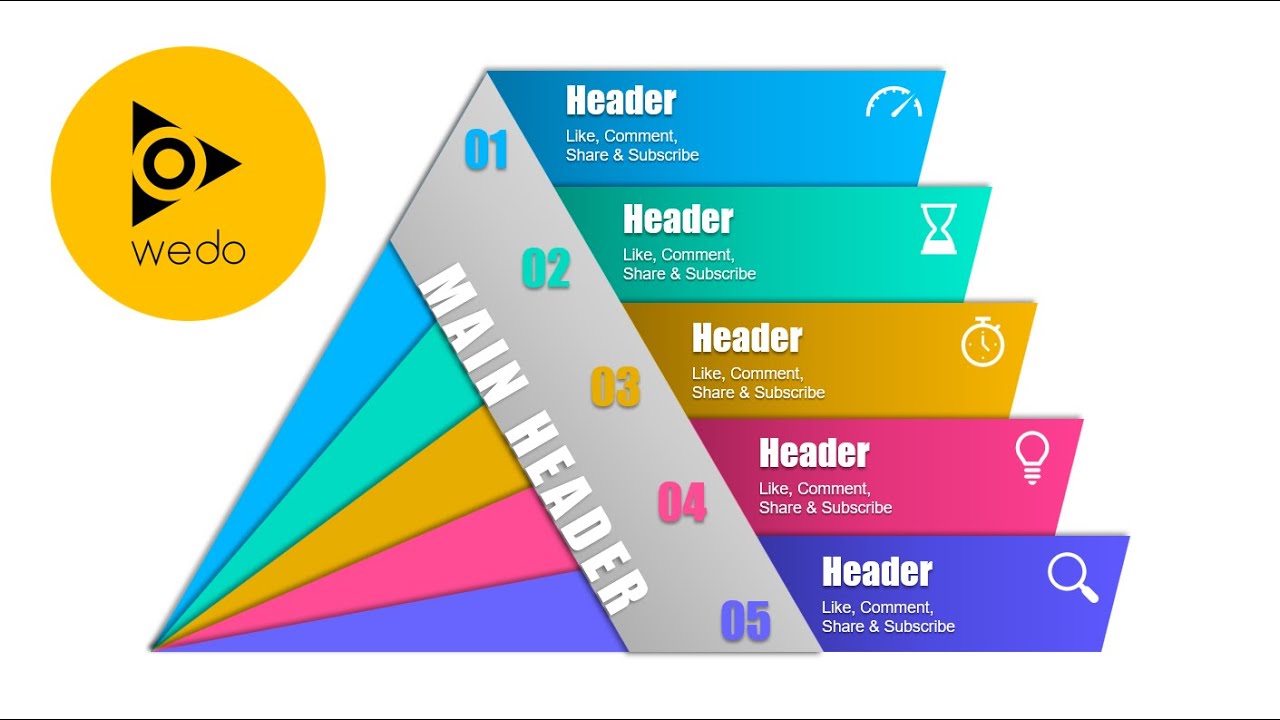 How to create Triangle infographics with 5 Steps - YouTube
