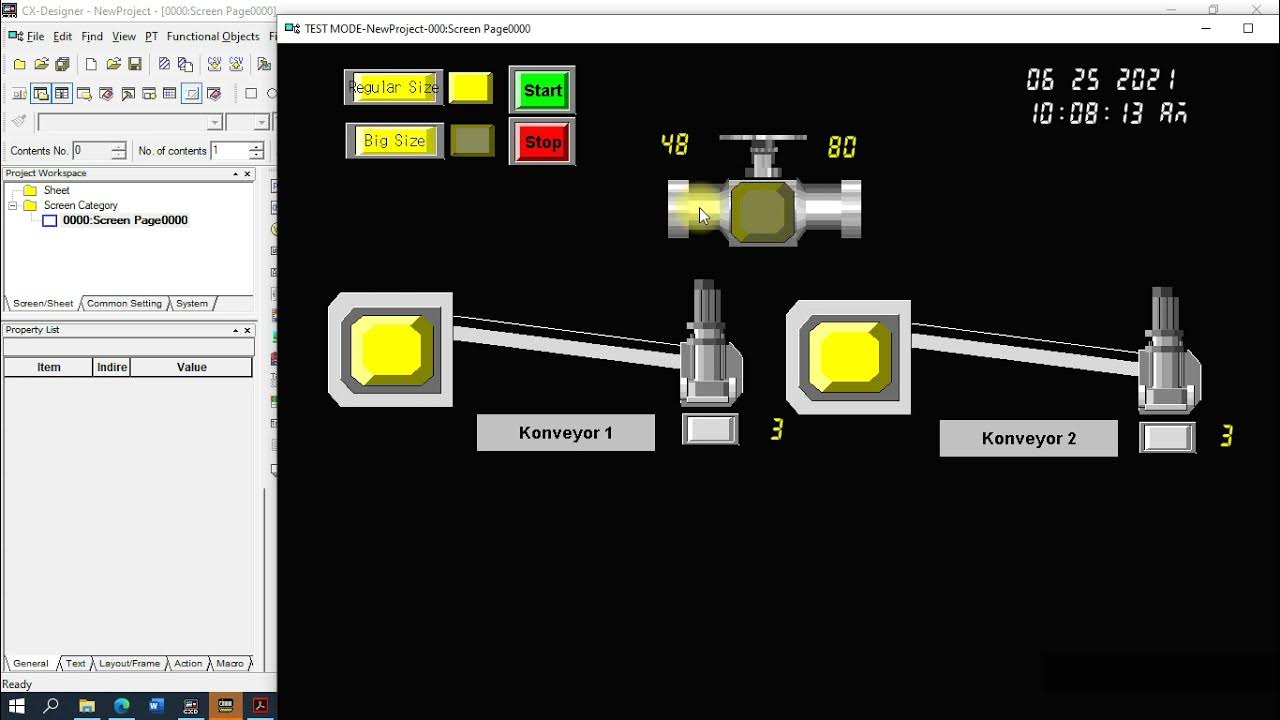 Project Sederhana Konveyor | SCADA | HMI | PLC - YouTube
