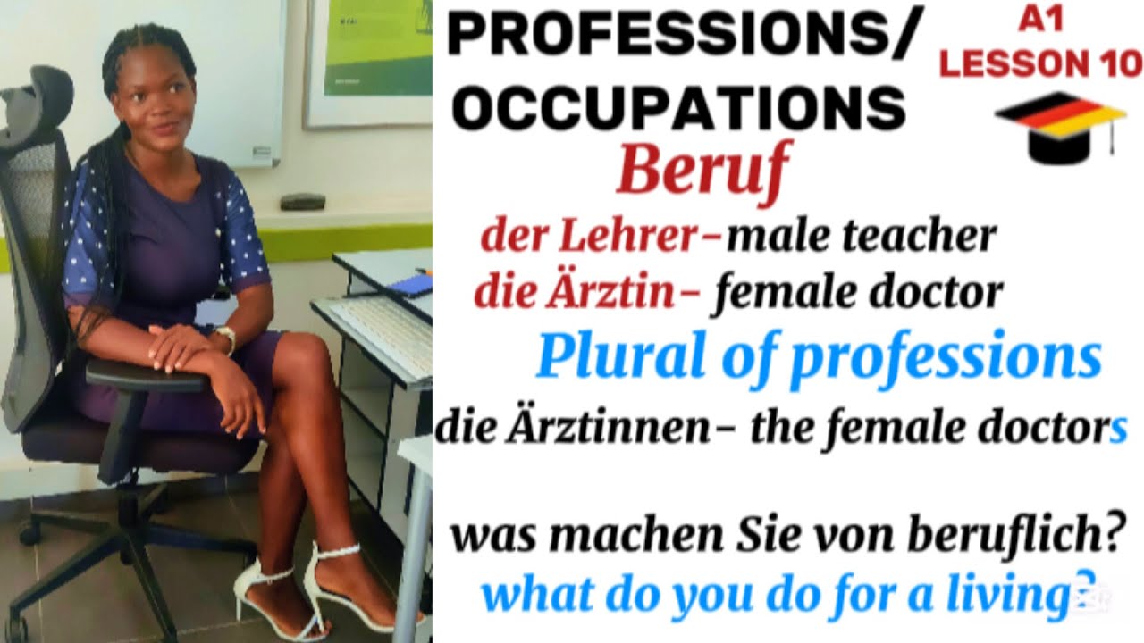 LEARN GERMAN | PROFESSIONS | OCCUPATIONS | BERUF | A1-LESSON 10 - YouTube