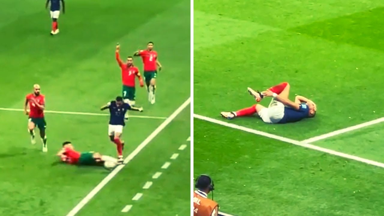 Another angle of Mbappe’s Sprint and Amrabat's challenge on Mbappe (52 ...