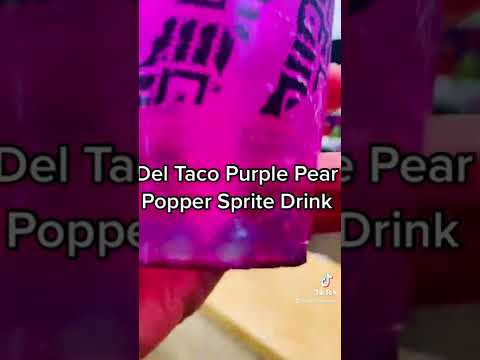 Del Taco Purple Pear Poppers Sprite Drink #pinklulustudio - YouTube
