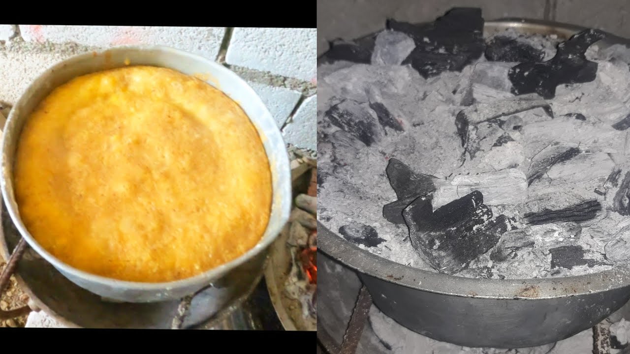 Outdoor baking a coconut cake yardmanStyle - YouTube