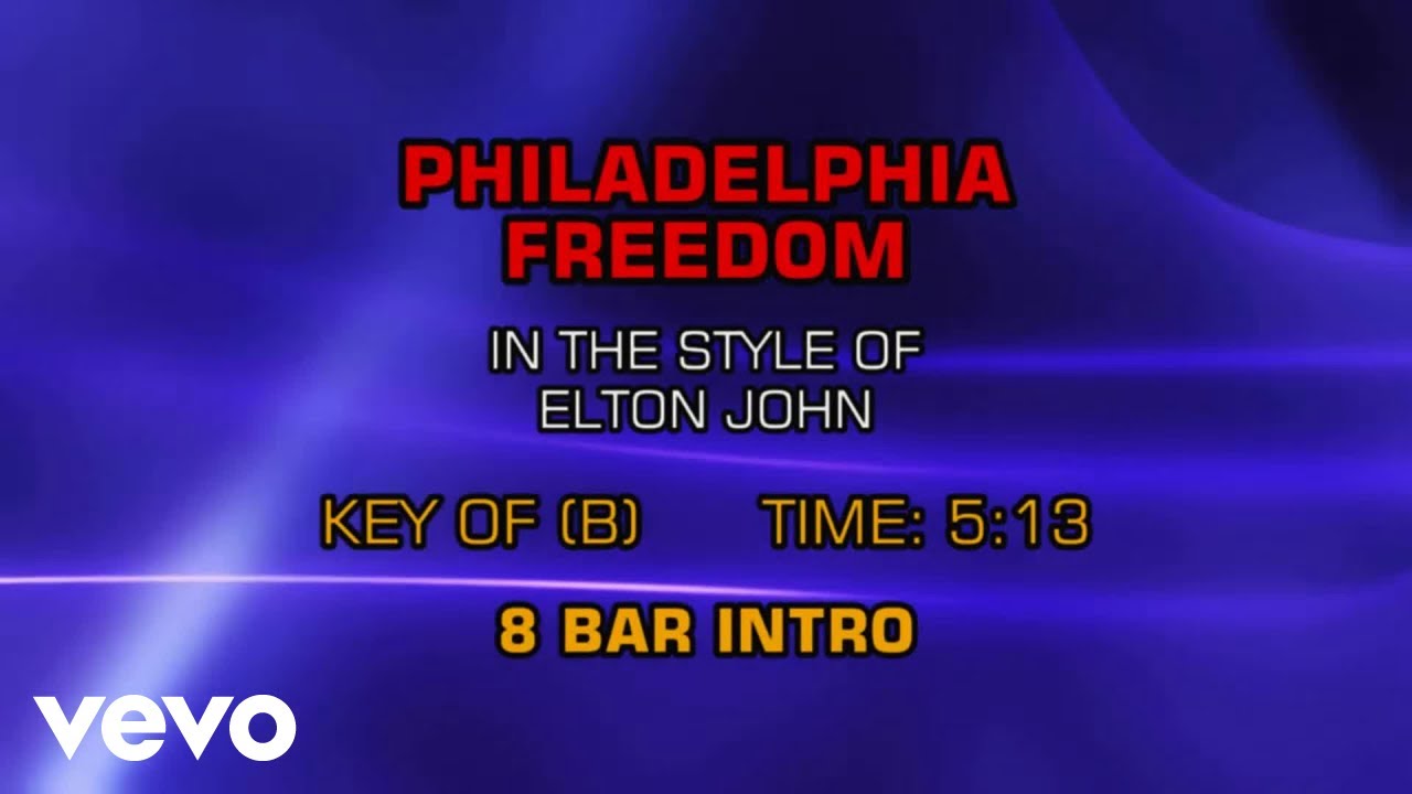 Elton John - Philadelphia Freedom (Karaoke) - YouTube