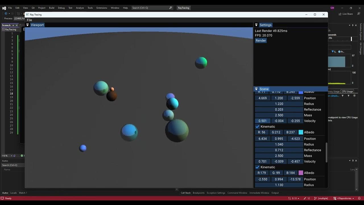 raytracer + physics - YouTube
